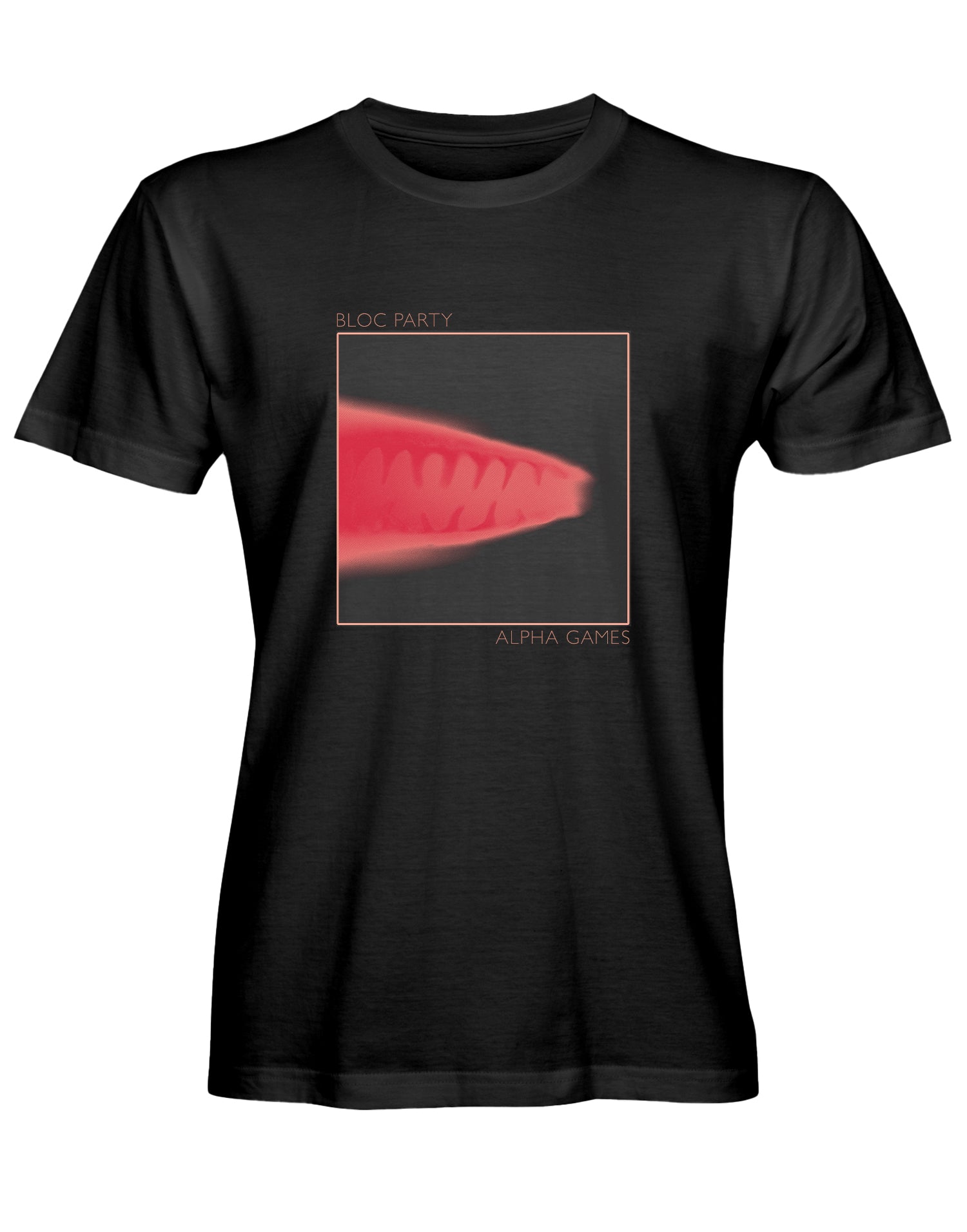 Bloc Party Alpha Games Black tee – Super Ultra Mega Merchandise