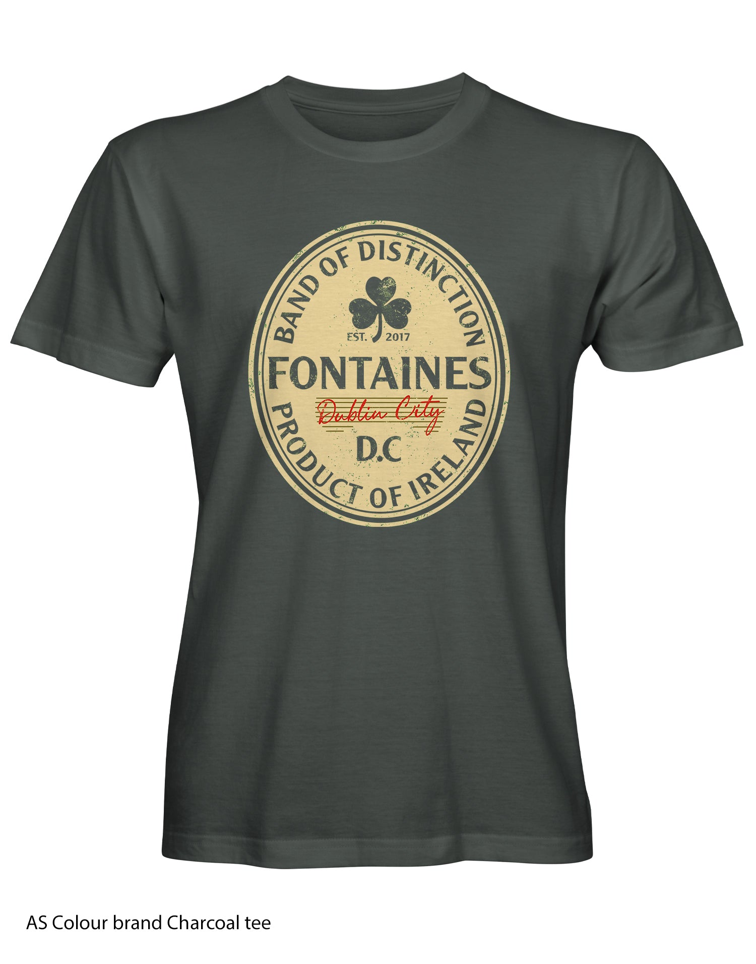 Fontaines D.C. Dublin City -AS Colour brand Charcoal color tee – Super ...