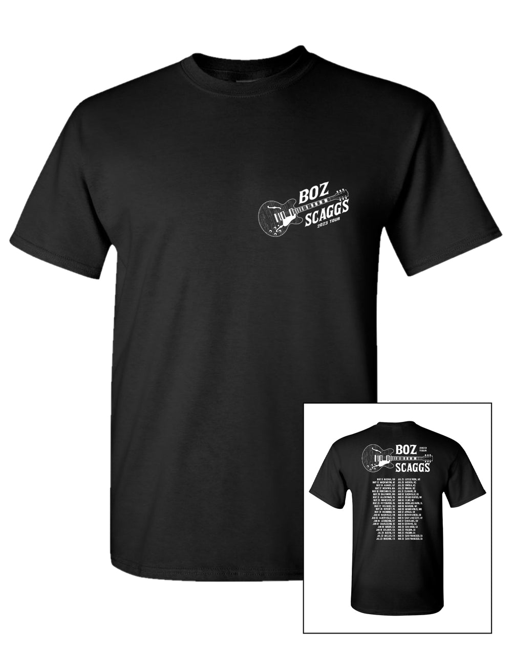 Boz Scaggs - Spring 2023 Tour Black tee – Super Ultra Mega Merchandise