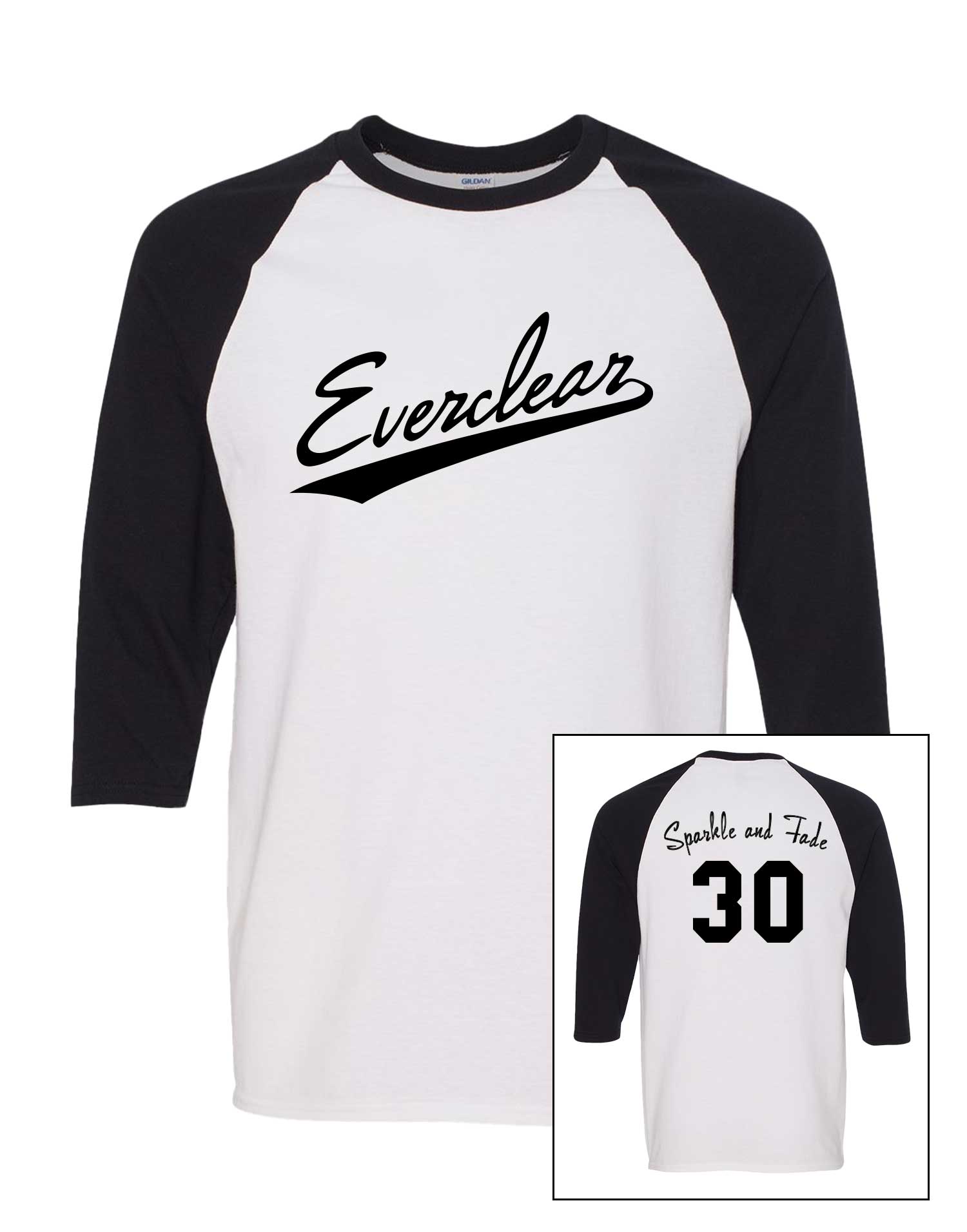 EVERCLEAR SPARKLE AND FADE 30TH ANNIVERSARY RAGLAN – Super Ultra Mega ...