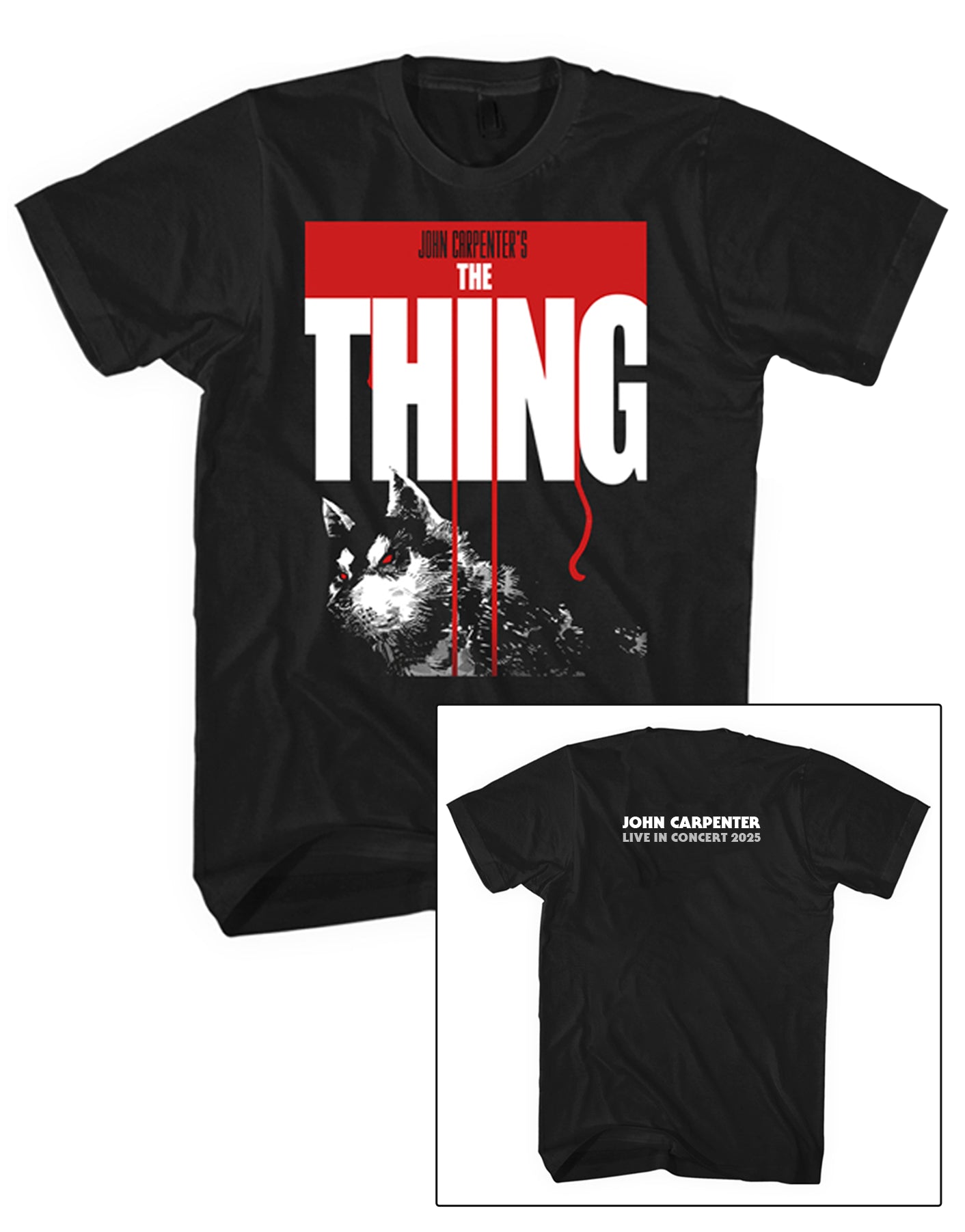 JOHN CARPENTER LIVE IN CONCERT - THE THING BLACK T-SHIRT – Super Ultra ...